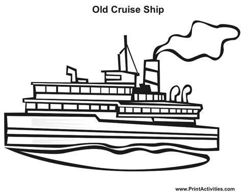 Navio Paquebot Croisiere Coloriage Netart Gigantic Navios Ausmalbild