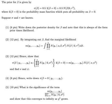 solved problem 2 consider the bayesian linear model