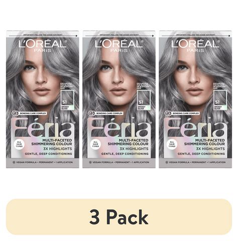 Pack L Oreal Paris Feria Permanent Hair Color S Smokey Silver