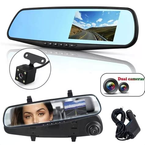 Retrovisor Frontal Veicular E Camera De Ré Gravação Full Hd Frete grátis