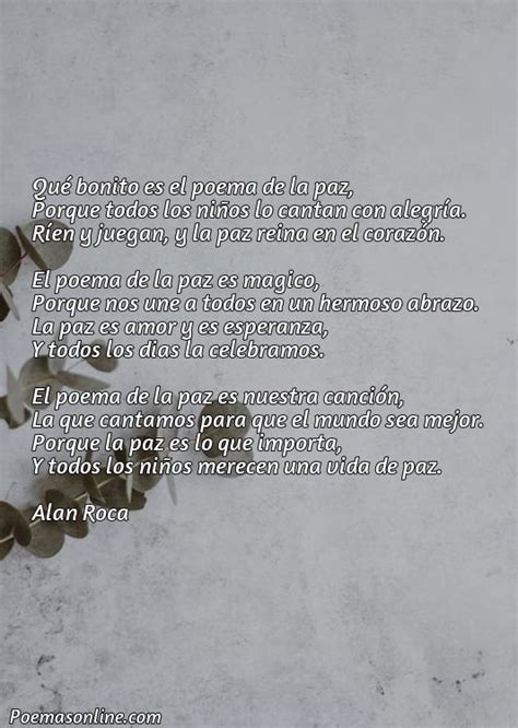 Cinco Mejores Poemas De La Paz Que Rimen Poemas Online