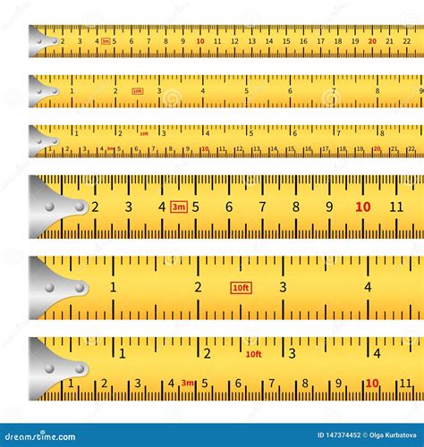 Ruler Centimeter And Inches Scale Vector Plastic CartoonDealer
