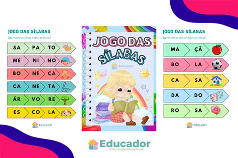 Jogo das sílabas para imprimir Educador