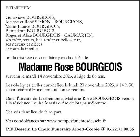 Madame Rose Bourgeois Pompes Fun Bres Dessein