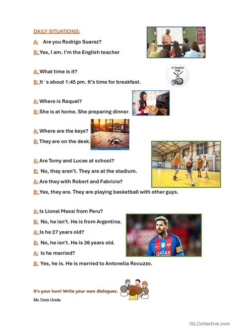 Grammar Verb To Be And Situations Es Espa Ol Ele Hojas De Trabajo Pdf