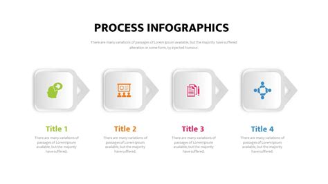 Attractive Four Step Process Flow Slide Template SlideKit