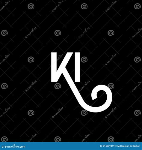 KI Letter Logo Design On Black Background KI Creative Initials Letter