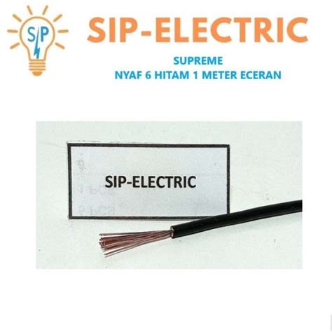 Jual Kabel Supreme Nyaf 6 Mm Hitam Eceran Supreme Nyaf 6mm Original