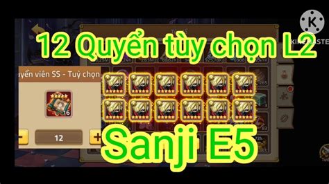 HTHT Xả 12 Quyển SS tùy chọn L2 lên Sanji Hắc Ẩn E5 T Tr T YouTube