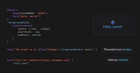 using foregroundcolor foregroundstyle or tint to set text color in swiftui