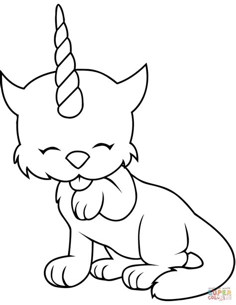 Disegno Di Gatto Unicorno Da Colorare Disegni Da Colorare E Stampare