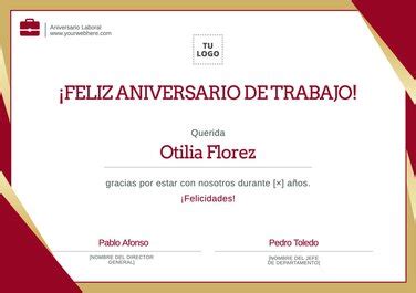 Crea Una Tarjeta De Aniversario De Trabajo Con Plantillas Gratis
