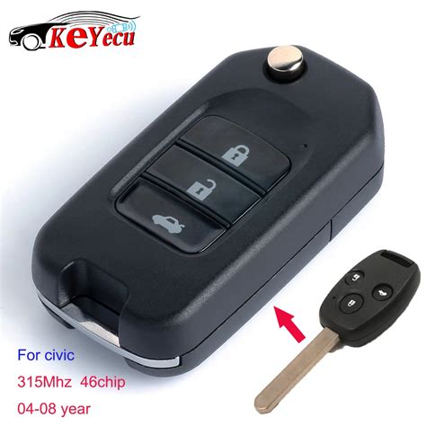 KEYECU Replacement Upgraded Flip Remote Car Key Fob 3 Button 313 8MHz