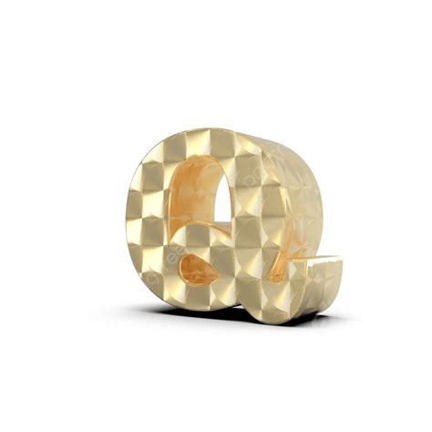 Q 3d Images Golden 3d Render Letter Q Alphabet 3d Render PNG Image