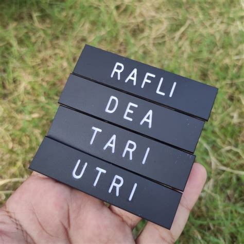 Name Tag Nama Dada Papan Gravier Grafir Gravir Ukir Nama Name Tag Full
