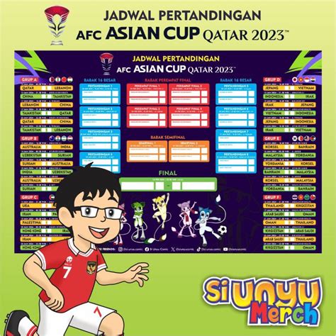 Jual Poster Jadwal Piala Asia 2023 AFC Asian Cup Qatar 2023 Shopee