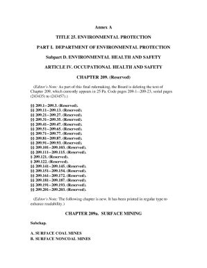 Fillable Online Files Dep State Pa Subpart D ENVIRONMENTAL HEALTH AND