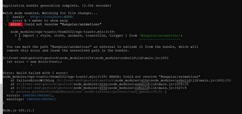 Typescript Could Not Resolve Compiling Angular Animations Stack