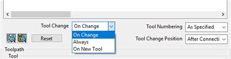No Tool Change Output To NC Program On Change Of Tool In Powermill
