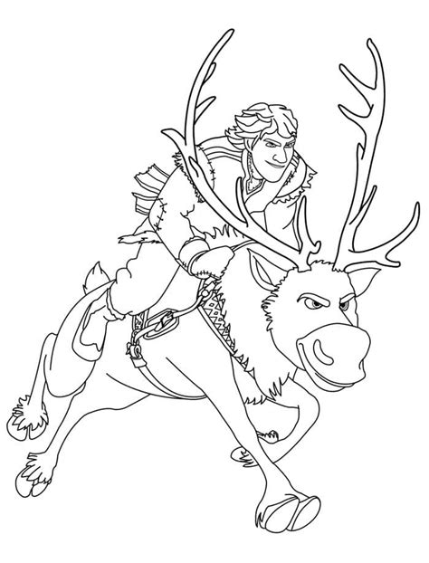 Dibujos De Kristoff Y Sven Para Colorear Para Colorear Pintar E
