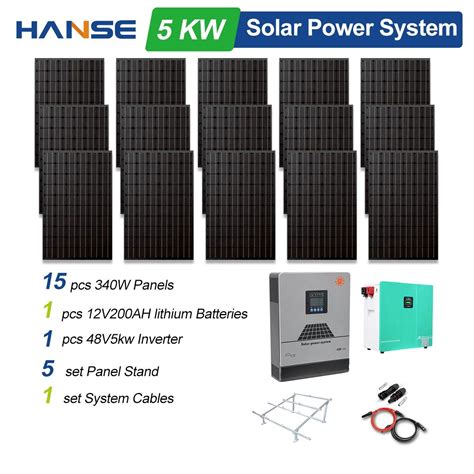 Hight Efficient Solar System Easy Installation 3000W 5000W On Off Grid