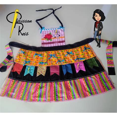 Avental Junino Adulto De G Rissan Reis Ateli Avental Junino Avental