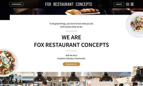 Fox Restaurant Concepts CSS Design Awards