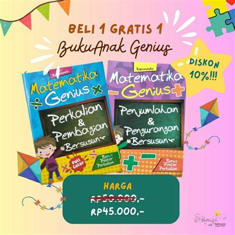 Jual BUKU MATEMATIKA GENIUS PAKET BUNDLING SUPER MURAH Perkalian