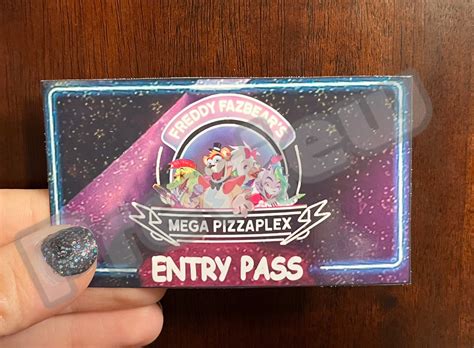 Freddy Fazbear Mega Pizza Plex Entry Pass Fnaf Security Etsy México