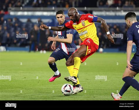 Paris France 15th Apr 2023 Seko Fofana Of Lens Achraf Hakimi Of