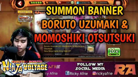 SUMMON BANNER BORUTO UZUMAKI VS MOMOSHIKI MOMOSHIKI OTSUTSUKI NXB