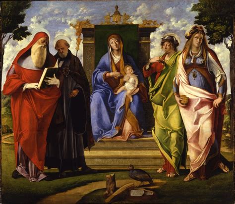 Madonna Col Bambino In Trono Tra I Santi Girolamo Benedetto Giustina
