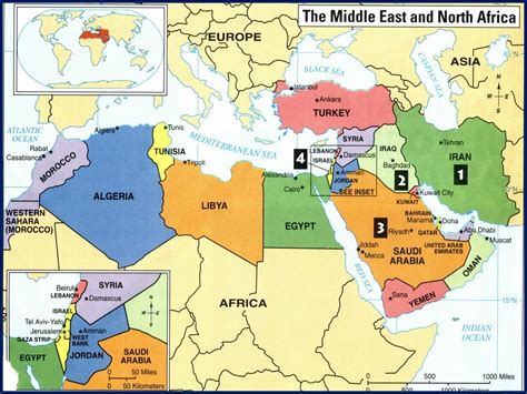 Political Map Of North Africa Southwest Asia And Central Asia Map