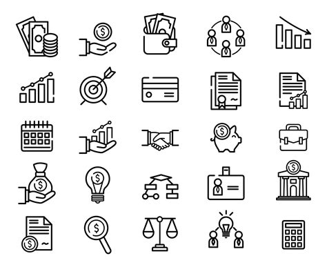 Free Business Icons AI PSD