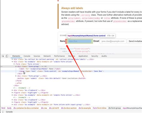 html where does bootstrap inline form gap between label and input hot sex picture