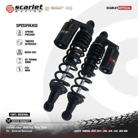 Jual Scarlet Racing Shock Absorber Shockbreaker Skok Tabung Atas 8971