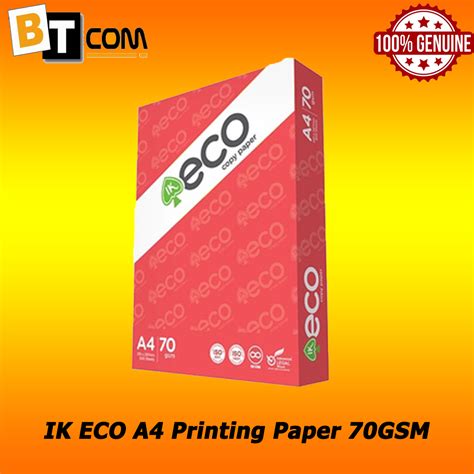 Ik Eco A Printing Paper Gsm Sheets Lazada