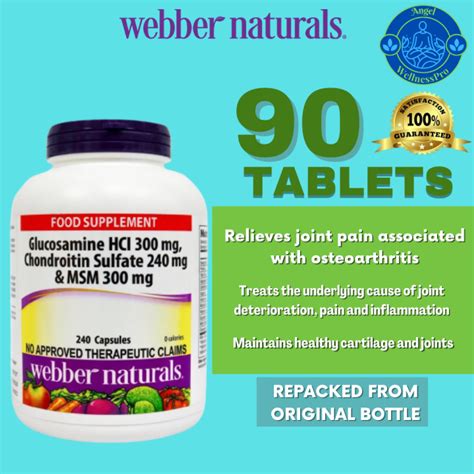Webber Naturals Triple Action Glucosamin HCI 300mg Chondroitin Sulfate