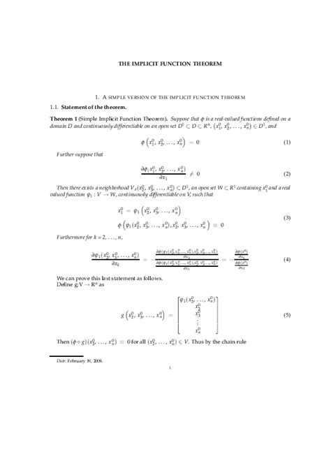 pdf implicit function theorem arne hallam