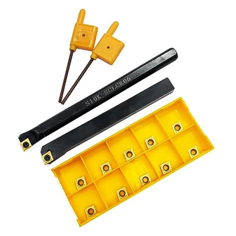 Hunricho Lot de 14 porte outils de tour indexables à tige de 3 8 po 10