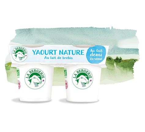 Yaourt Nature Demi écrémé 2x125g La Bergerie