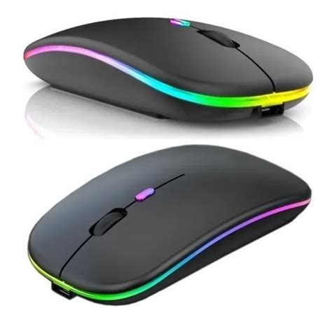 Mouse Sem Fio Recarregável Wireless Led Rgb Ergonômico Novo Simple