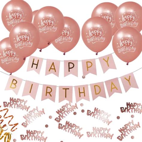 GEBURTSTAG PARTY DEKO Set Happy Birthday Girlande Luftballons