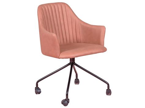 Vintage Stoffen Gestoffeerde Bureaustoel Skyline Oranje