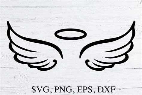 Angel Svg Heaven Svg Angel Wings Svg Memorial Svg Wings Clipart Svg