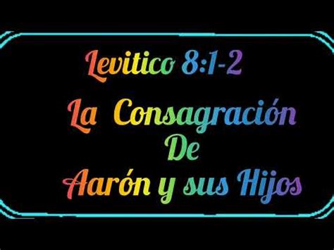 Devocional Infantil La consagración de Aarón y sus hijos YouTube