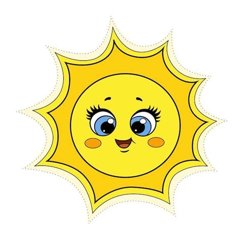 Cute dibujos animados sonriente bebé sol Premium Vector Freepik