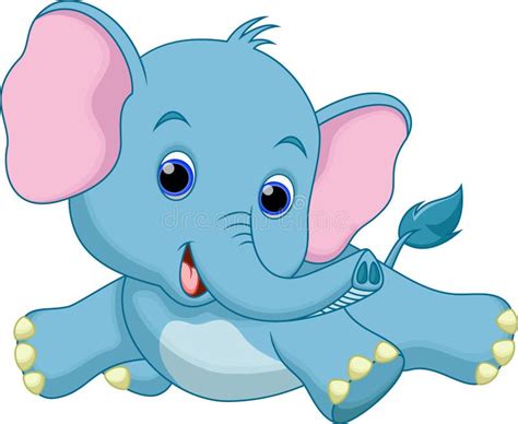 Desenhos Animados Bonitos Do Elefante Ilustração Stock Ilustração de