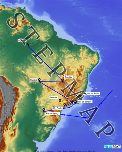 Stepmap Brasilien Landkarte F R Brasilien
