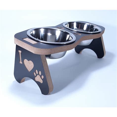 Comedouro Elevado Duplo Alimentador para Cão e Gato Tigela Pote